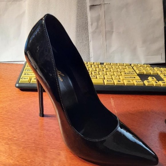 Genshuo | Shoes | New Genshuo Pointed Toe High Stiletto Heel Pump Black ...